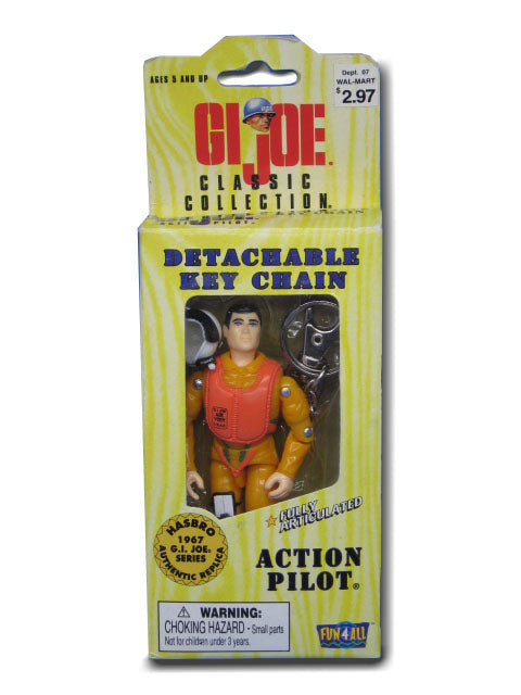 G.I.Joe Action Pilot Detachable Key Chain Hasbro Carded Action Figure ...